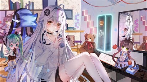 Anime Girl Gamer Wallpaper