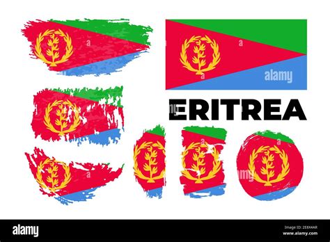 National Eritrea Flag Official Colors And Proportion Correctly Stock Vector Image Art Alamy