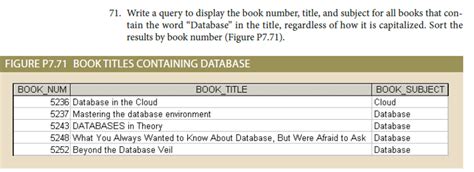 Write A Query To Display The Book Number Title And
