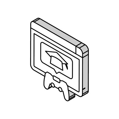 Educational Games Primary School Isometric Icon Vector Illustration