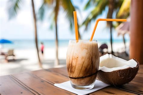 Premium Ai Image Coconut Drink
