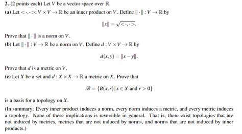 Solved Points Each Let V Be A Vector Space Over R Chegg