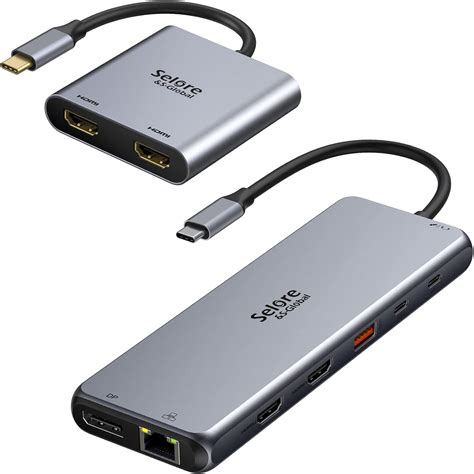 Selore 13 In 1 Dual Hdmi Docking Stationusb C To Dual Hdmi