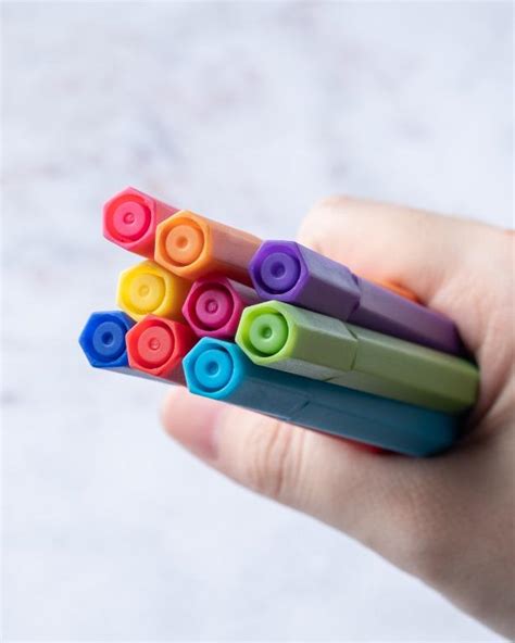 Muji Hexagon Markers Set Of 10 Hobbies And Toys Stationary And Craft