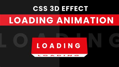 3d Loading Animation Pure Css Coding Artist