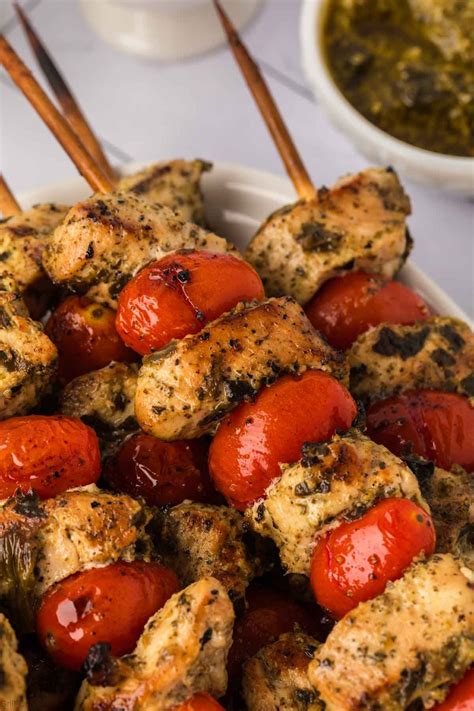 Grilled Pesto Chicken Kabobs A Quick Dinner