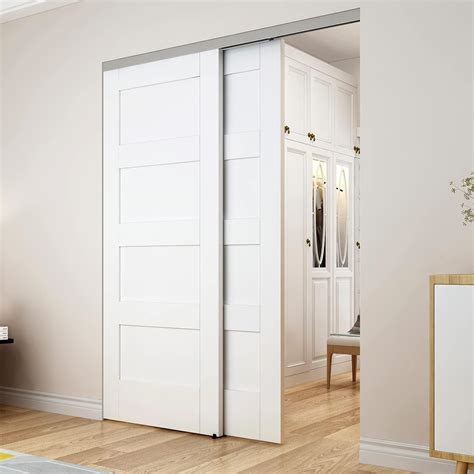 Diyhd 60 Ceiling Mount Bypass Sliding Door Hardwaresilver