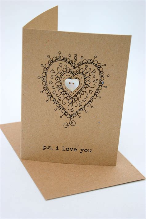 Button Box Greetings Cards Valentine Love Cards Button Cards Cards