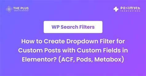 How To Create Dropdown Filter For Custom Posts With Custom Fields In