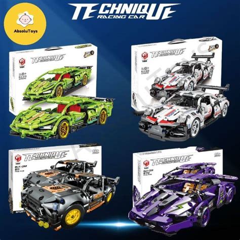 Technique Racing Car Building Blocks Remote Control Car Lamborghini Sports Car Series Bugatti