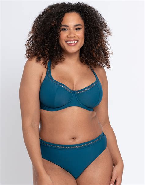 Curvy Kate First Class Classic Bikini Bottom Deep Teal Brastop Uk