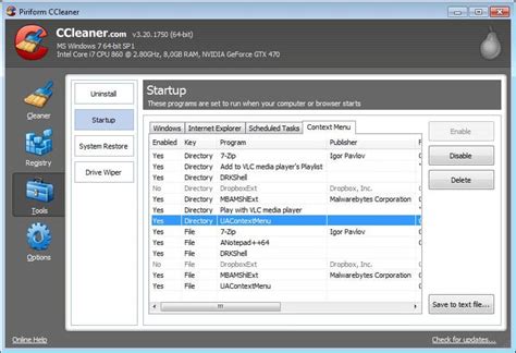 Clean Up Windows Explorer Menu Items With Ccleaner Ghacks Tech News