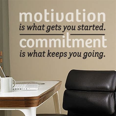 Motivation And Commitment Wall Decal