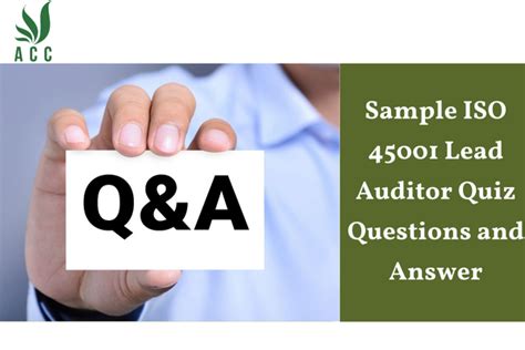 Iso 45001 Lead Auditor Quiz Questions And Answers