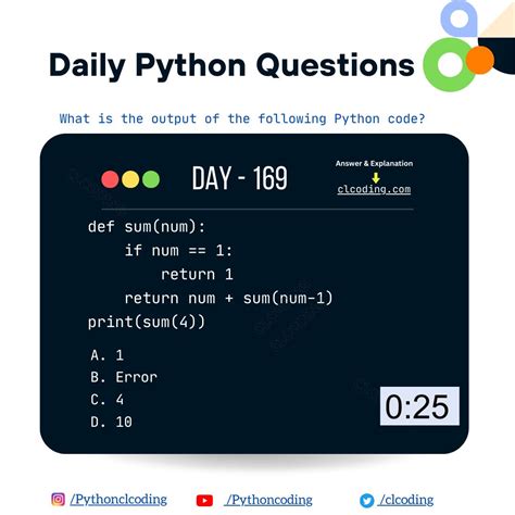 Python Coding On Linkedin Python Coding Challenge Day 169 What Is The Output Of The