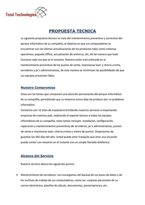 Ejemplo Formato Propuesta Economica