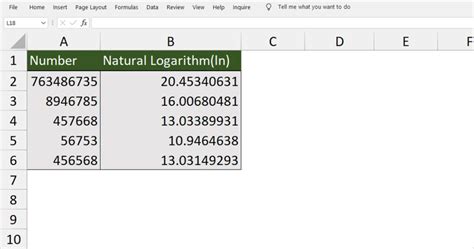 how to check antilog in excel