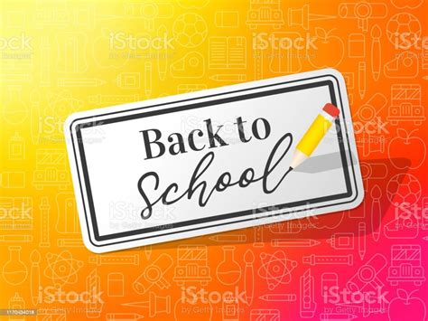 학교 포스터 템플릿 벡터 일러스트레이션으로 돌아가기 교육에 대한 스톡 벡터 아트 및 기타 이미지 교육 배경 주제 벡터