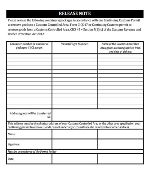 Software Release Notes Template Doc