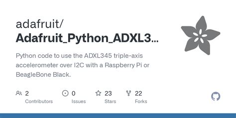 Github Adafruitadafruitpythonadxl345 Python Code To Use The