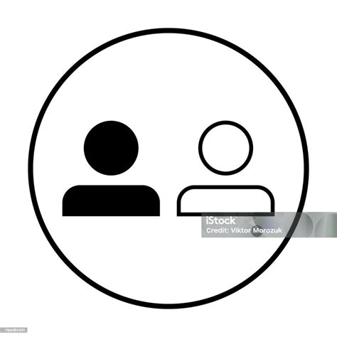 사람 아이콘입니다 배지에 두 사람 흰색 배경에 격리 된 트렌디 한 플랫 스타일의 사용자 아이콘 경영자에 대한 스톡 벡터 아트 및 기타 이미지 Istock