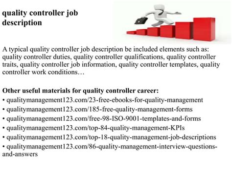 Quality Controller Job Description Pptx