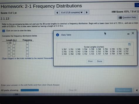Solved Homework 2 1 Frequency Distributions Se Score 0 Of