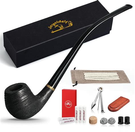 Joyoldelf Churchwarden Tobacco Pipe Set Oak Smoking Pipe