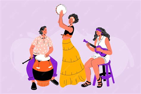 Premium Vector Hand Drawn Latin Music Band Illustration