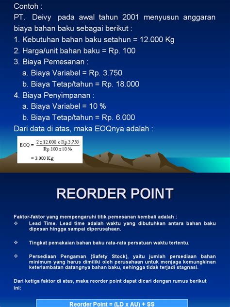 Manajemen Persediaan Contoh Economic Order Quantity Pdf