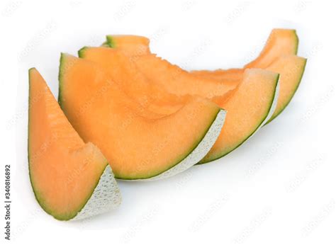 Cantaloupe Melon Slices In Circular Arrangment Snack Size Also Known