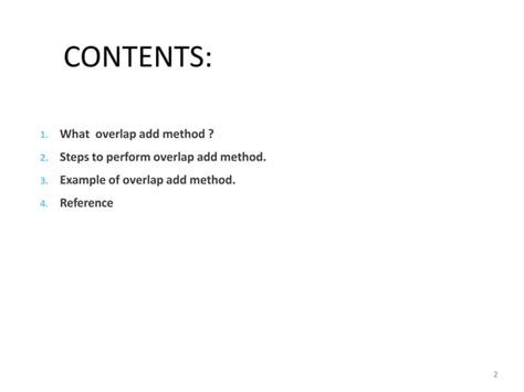 Overlapadd Using Convolution Ppt