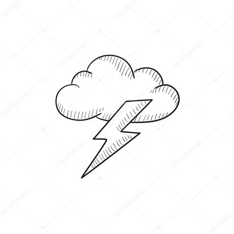 How To Draw A Lightning Cloud