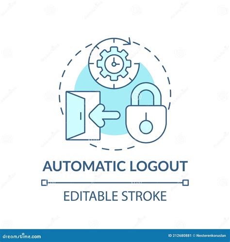 Automatic Logout Concept Icon Stock Vector Illustration Of Automatic