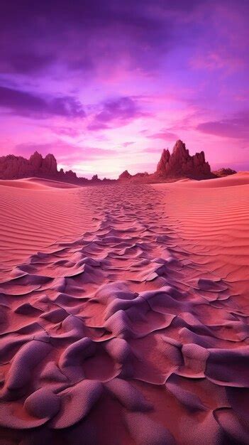 Premium Ai Image Purple Desert