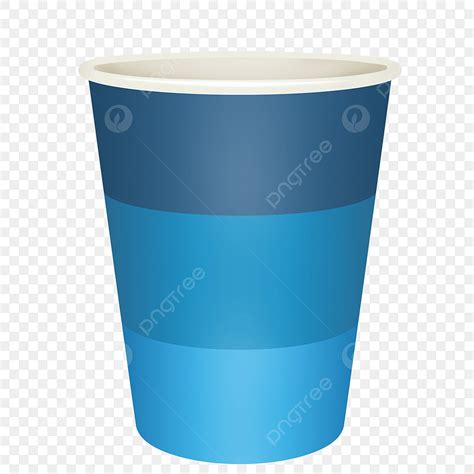 블루 현실적인 종이 일러스트 컵 컵 클립 아트 컵 블루 종이 컵 컵 컨테이너 Png 일러스트 및 Psd 이미지 무료