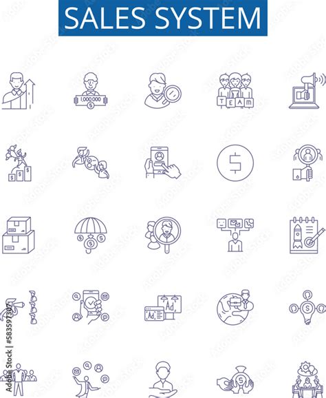 Sales System Line Icons Signs Set Design Collection Of Sale System Automation Management