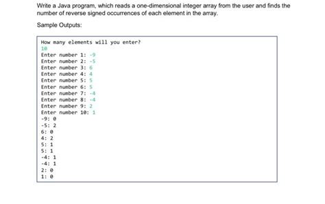 solved write a java program which reads a one dimensional