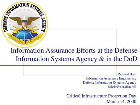 Ppt Information Assurance Efforts At The Defense Information Systems