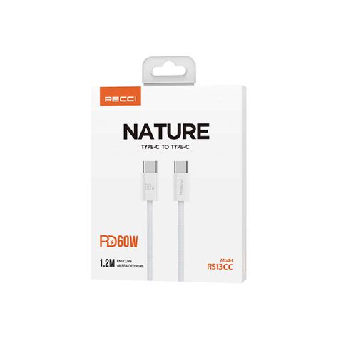 Recci Rs13cc Nature Serisi 60w Hızlı Şarj Özellikli Type C To Type C Pd