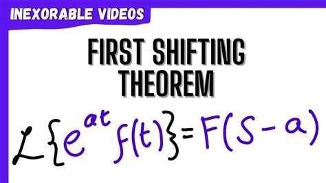 First Shifting Theorem Laplace Transforms Youtube