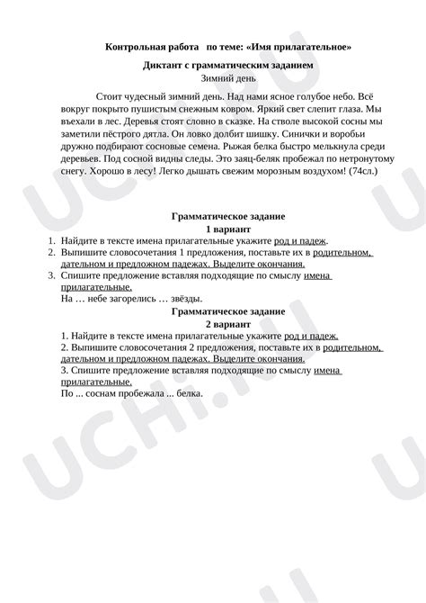 🖍 Проверочная работа №19 по теме “Контрольная работа по русскому языку по теме «Имя