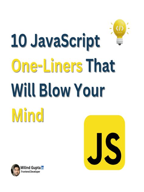 10 Javascript One Liners That Will Blow Your Mind Pdf