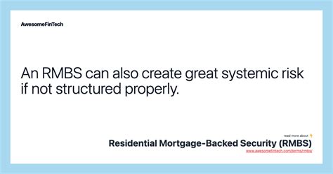 Residential Mortgage Backed Security Rmbs Awesomefintech Blog