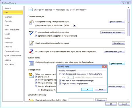 Solved Outlook Mail Marked Read Automatically Experts Exchange