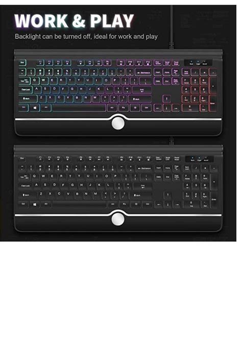 USB Wired Backlit Keyboard Jelly Comb Wired Full Size Illuminated Keyboard With Comfortable