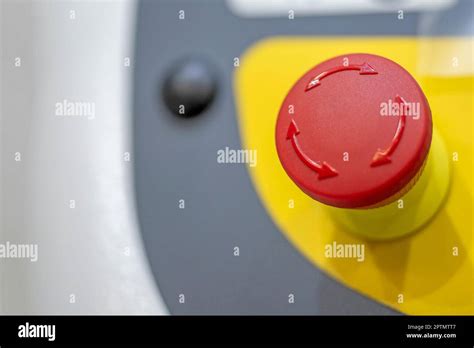 Emergency Button Stop Red Off Safety Control Stock Photo Alamy