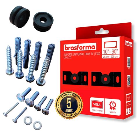 Suporte Fixo Tv Universal Led Lcd Smart 10 A 90 Polegadas Brasforma