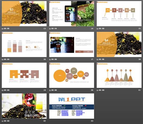 中国茶文化之茉莉花茶powerpoint模板餐饮ppt模板行业pptppt模板亿库在线