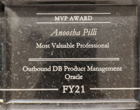 anoosha pilli on linkedin i am honored to have received the most valuable professional award at